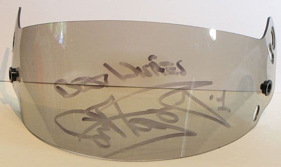 Carl Fogarty Autograph Signed Helmet Visor