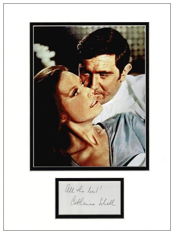 Catherine Schell Autograph Display - OHMSS