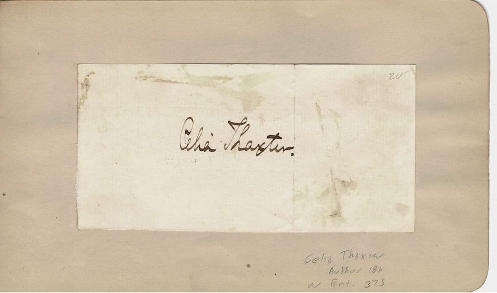 Celia Thaxter Autograph - Poet