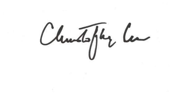 Christopher Lee Autograph - Dracula