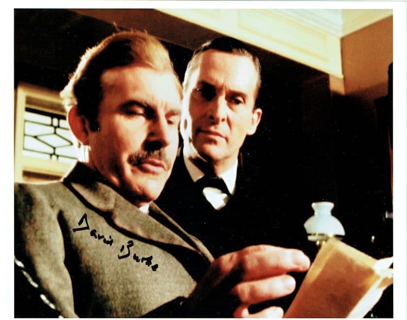 David Burke Autograph Signed Photo - Sherlock Holmes