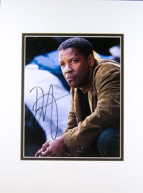 Denzel Washington Autograph Signed Photo
