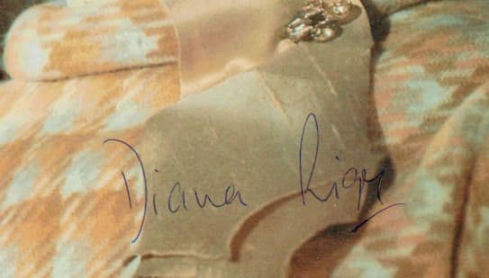 Diana Rigg Autograph Photo - James Bond