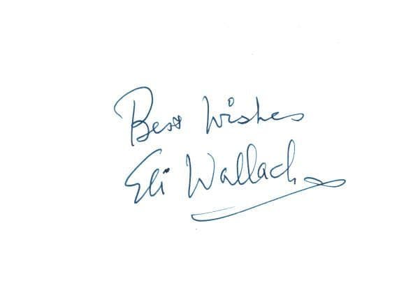 Eli Wallach Autograph Signed Display - The Good The Bad And The Ugly