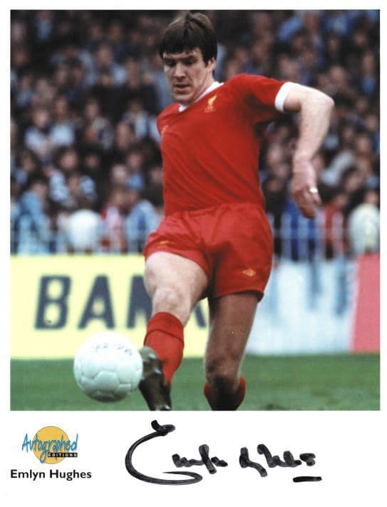 Emlyn Hughes Autograph Signed Photo