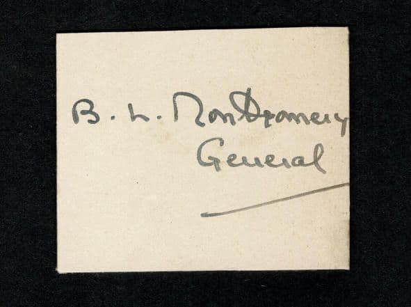 Field Marshal Bernard Law Montgomery Autograph Display