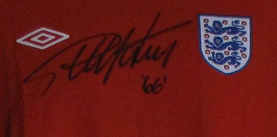 Geoff Hurst Autograph Signed Shirt - 1966 World Cup