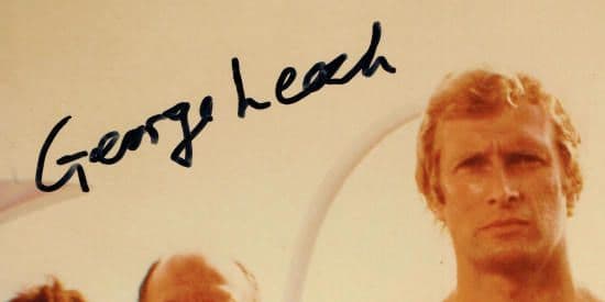 George Leech Autograph Signed Photo - James Bond Stuntman