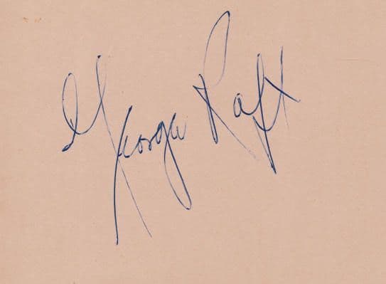 George Raft Autograph