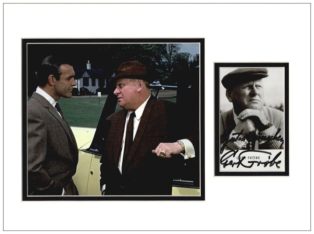 Gert Frobe Signed Photo Display - Goldfinger