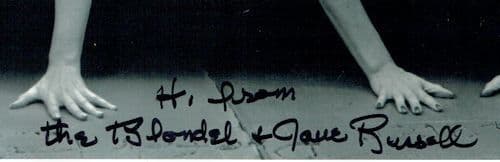 Jane Russell Autograph Photo Signed