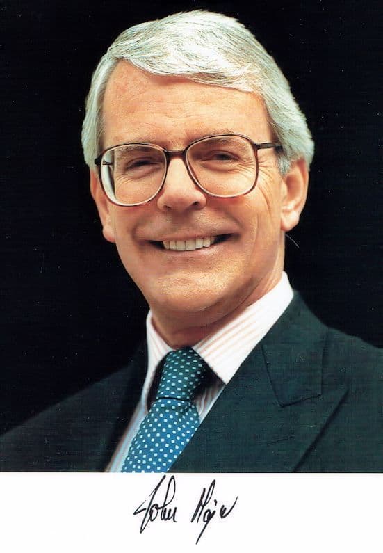John Major Autograph Signed Photo Prime Minister