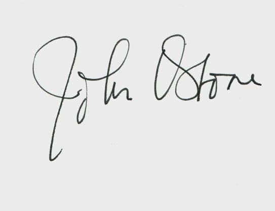 John Osborne Autograph Display