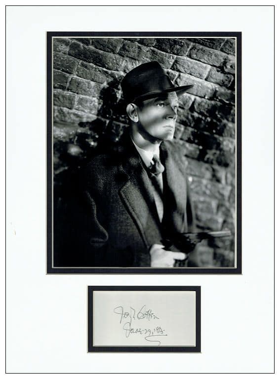Joseph Cotten Autograph Signed - The Third Man