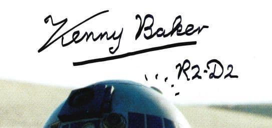 Kenny Baker Autograph Signed Photo R2D2 For Sale