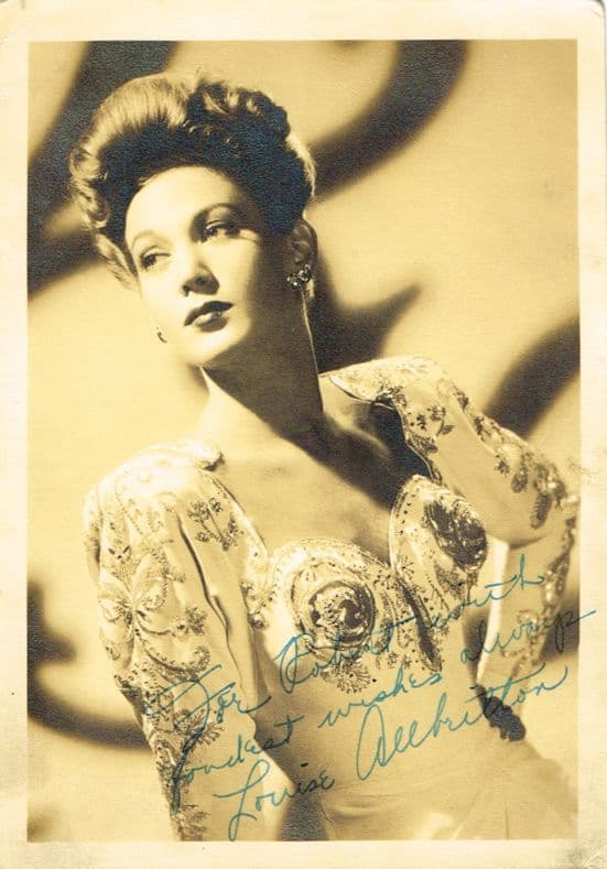 Louise Allbritton Autograph Signed Photo