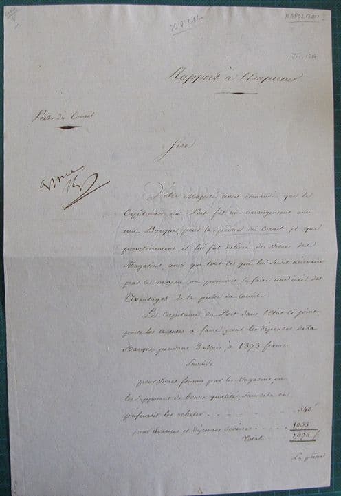 Napoleon Bonaparte Autograph Document Signed For Sale