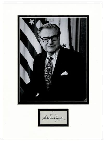 Nelson Rockefeller Autograph Signed Display