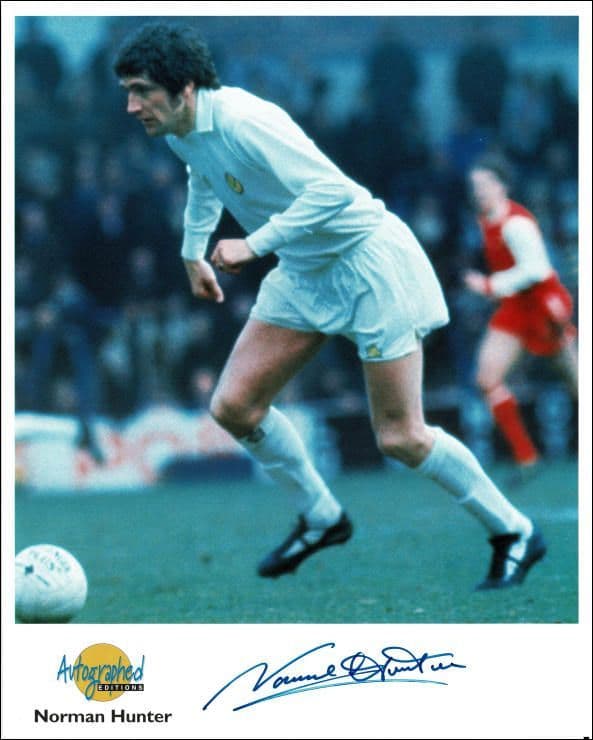 Norman Hunter Autograph Signed Photo - Leeds United