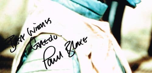 Paul Blake Autograph Signed Photo Greedo Star Wars