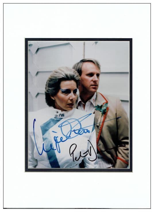 Peter Davison & Ingrid Pitt Autograph Photo Signed - Dr Who