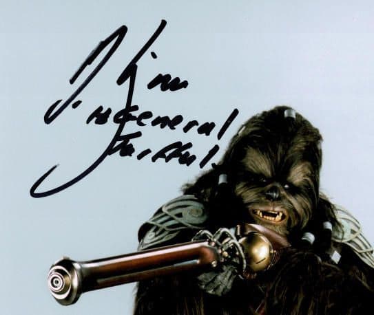 Peter Mayhew and Michael Kingma Autograph Signed Photo - Star Wars