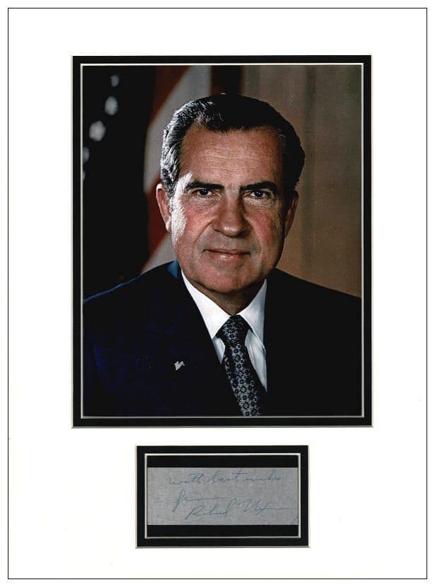 Richard Nixon Autograph Display