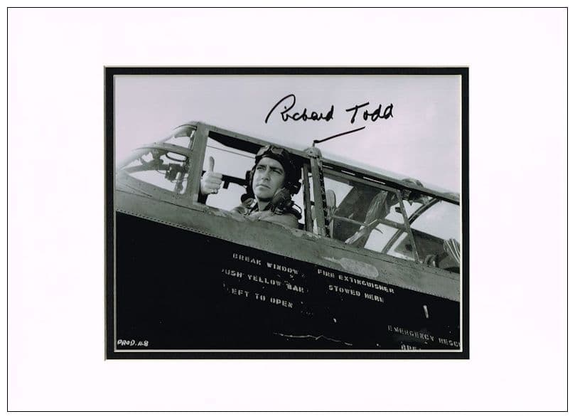 Richard Todd Authentic Autograph Photo The Dam Busters