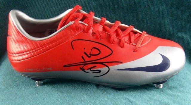 Rio Ferdinand Autograph Football Boot