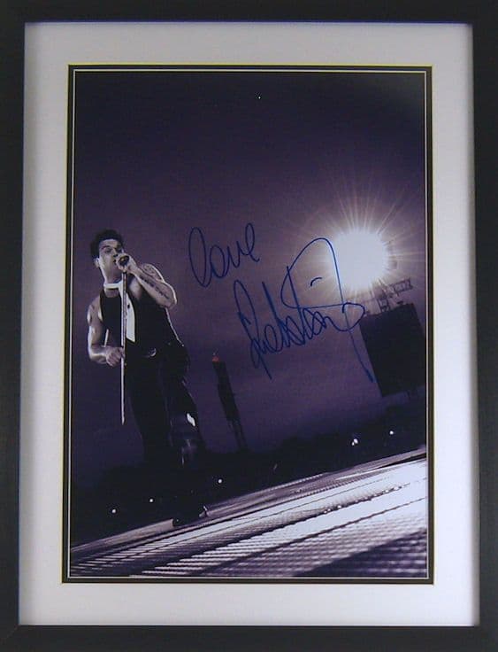 Robbie Williams Autograph Photo Display