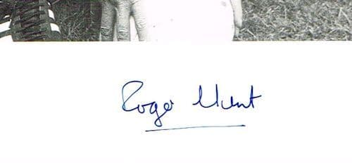 Roger Hunt Autograph Signed Photo