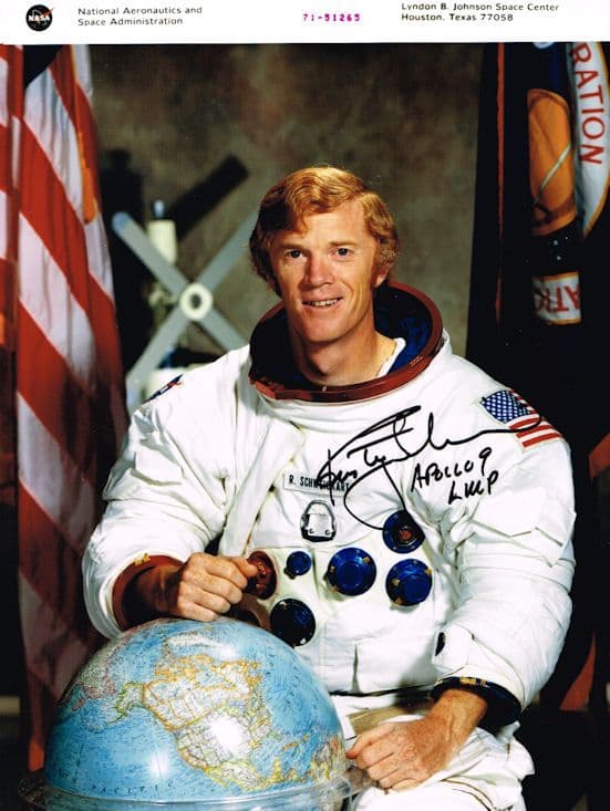 Rusty Schweickart Autograph Photo Signed - Apollo 9