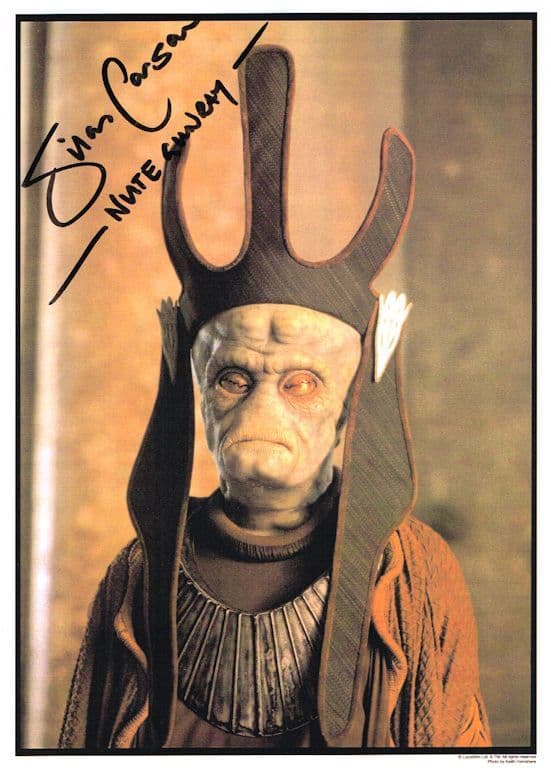 Silas Carson Autograph Signed Photo Nute Gunray Star Wars