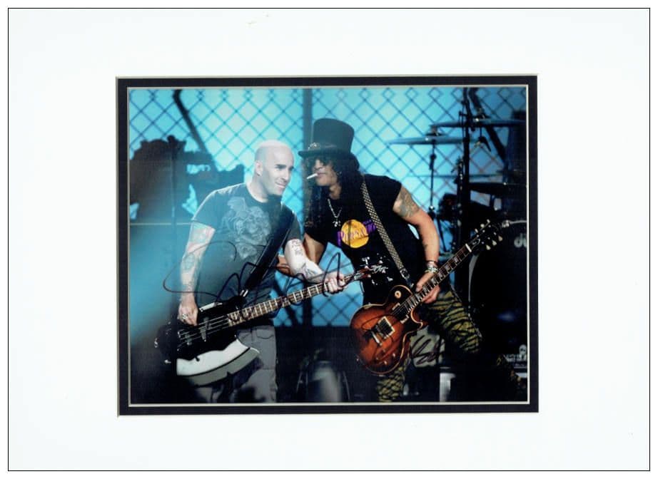 Slash & Scott Ian Autograph Signed Photo