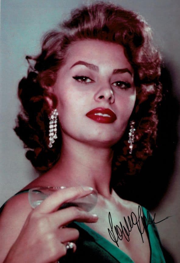 Sophia Loren Autograph Photo Authentic For Sale