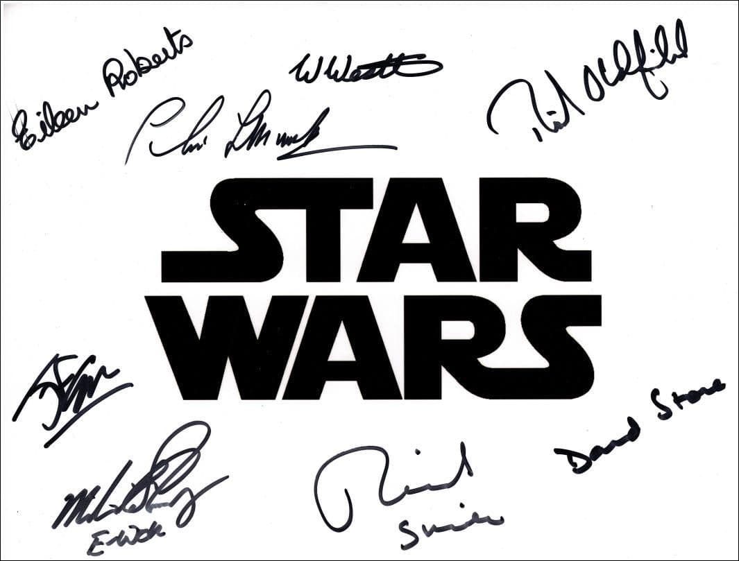 Star Wars Cast Signed Photo - Signed by 8