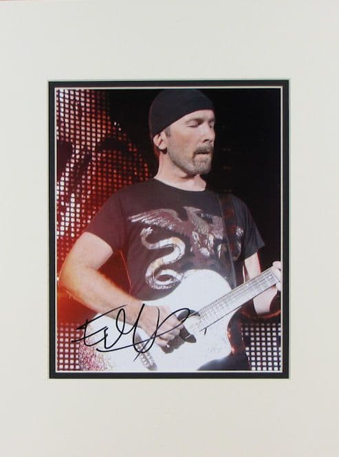 The Edge Autograph Signed Photo - U2