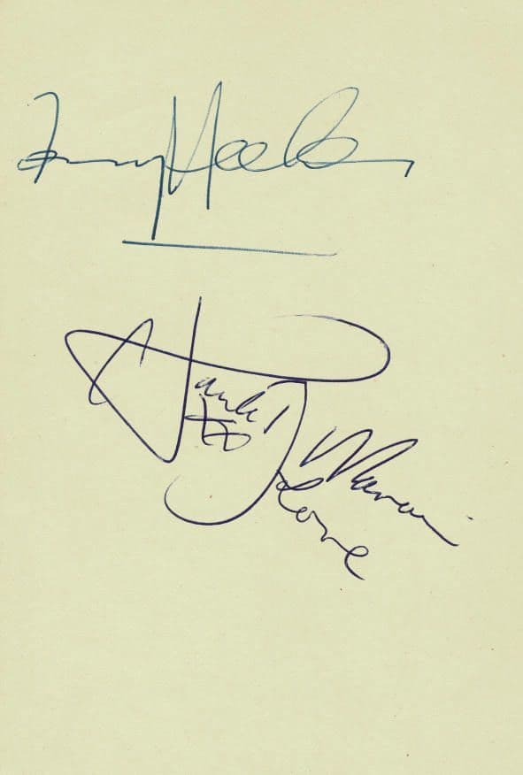 The Shadows Autographs - Marvin Welch Harris Meehan