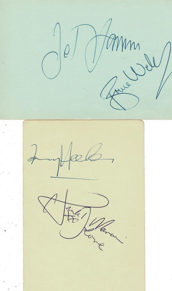 The Shadows Autographs - Marvin Welch Harris Meehan