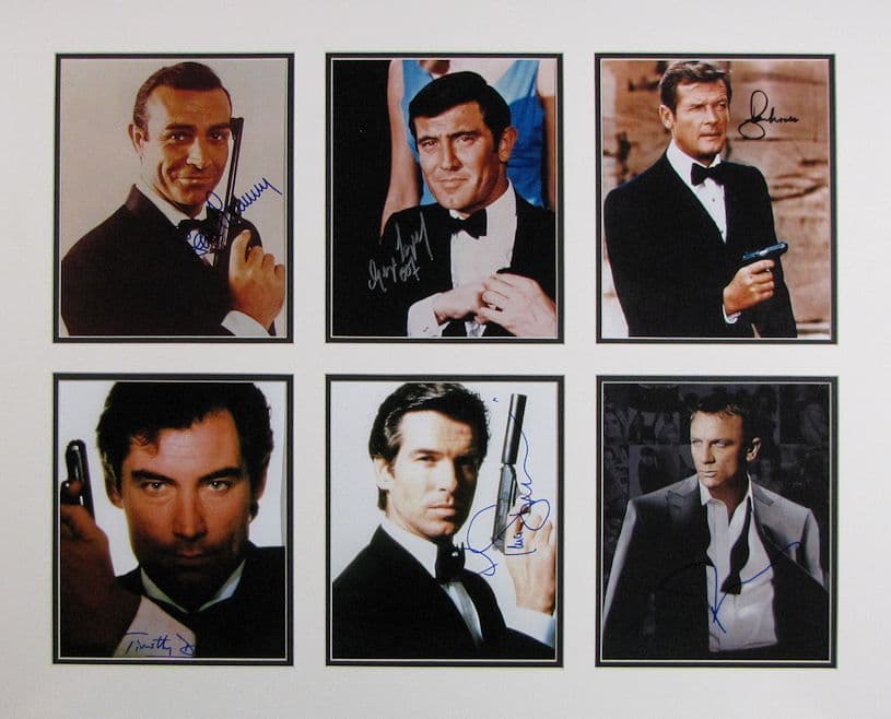 The Ultimate James Bond Autograph Signed Photo Display