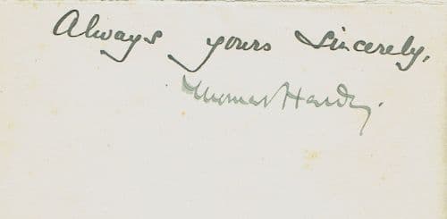 Thomas Hardy Signed Letter For Sale