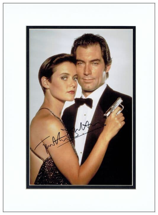Timothy Dalton Autograph Photo - James Bond