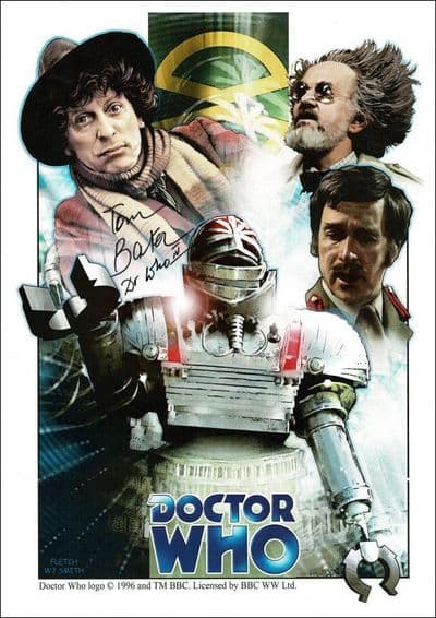 Tom Baker Autograph Photo Doctor Who