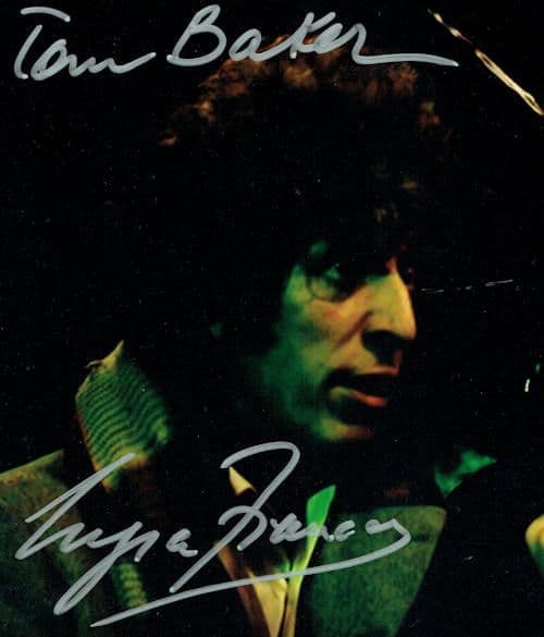 Tom Baker Myra Frances Autograph Signed Doctor Who