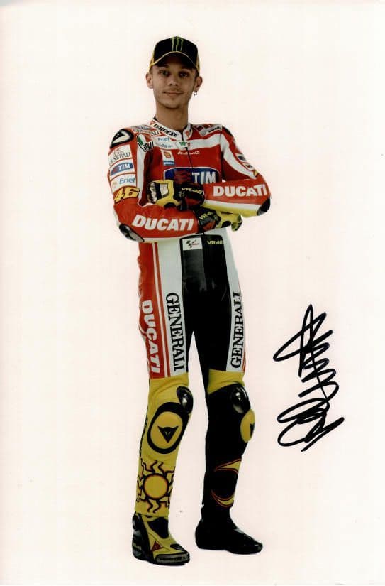 Valentino Rossi Autograph Signed Photo