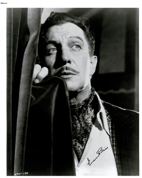 Vincent Price Autograph Signed Photo