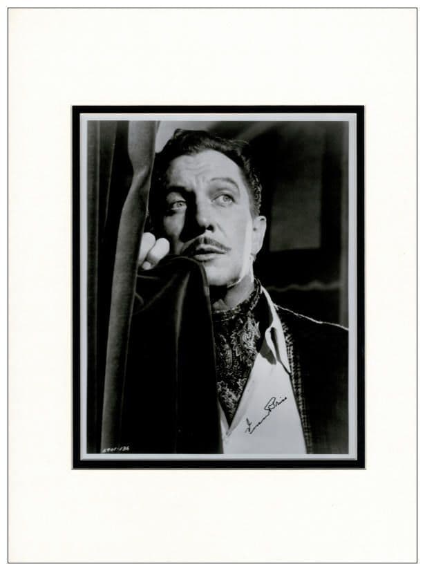 Vincent Price Autograph Signed Photo