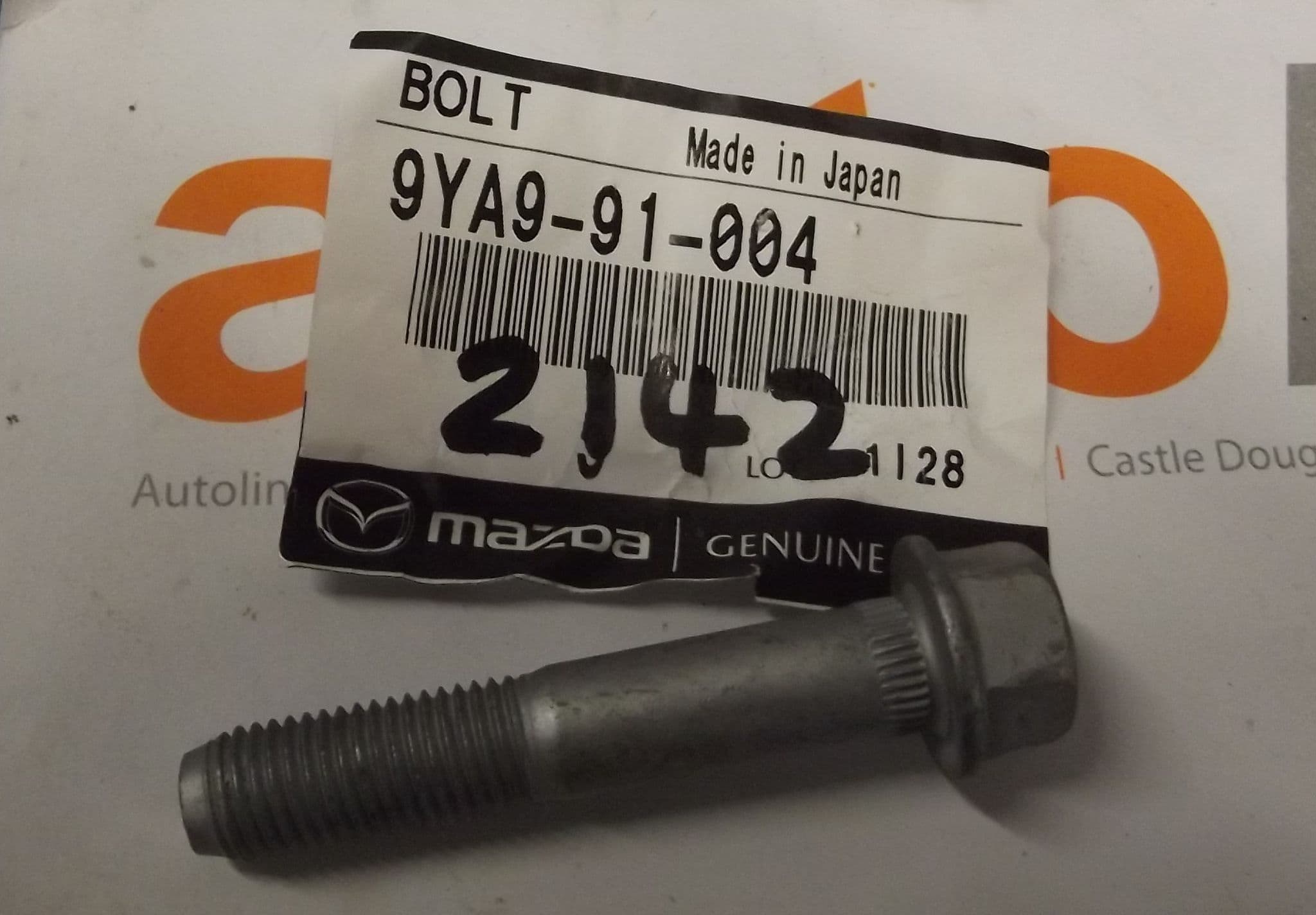Bolt genuine Mazda MX-5 mk3 & RX8 rear hub to toe control arm pinch ...