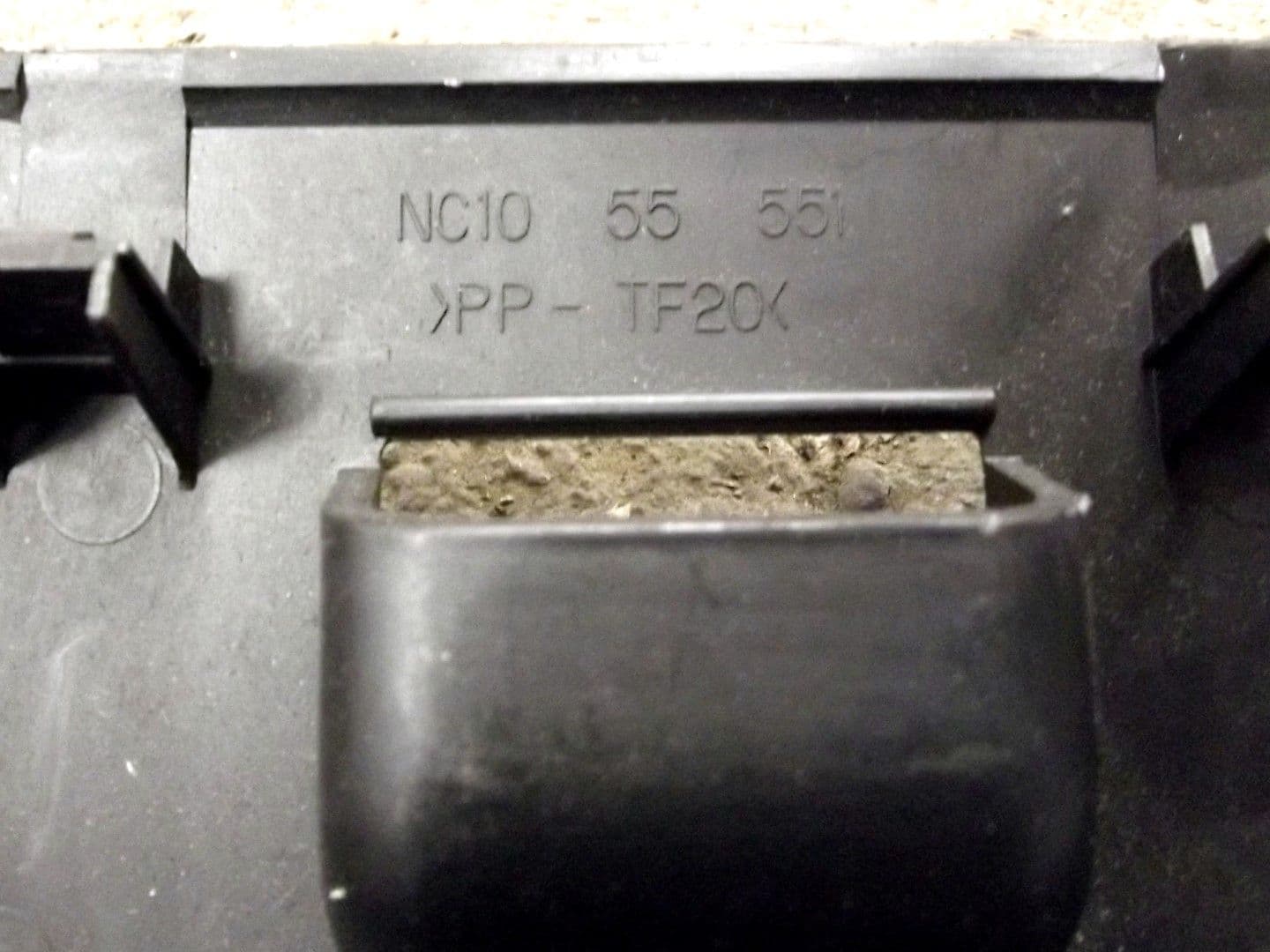 Fuse box cover Mazda MX-5 mk2 under dashboard black NC1055551A02 USED