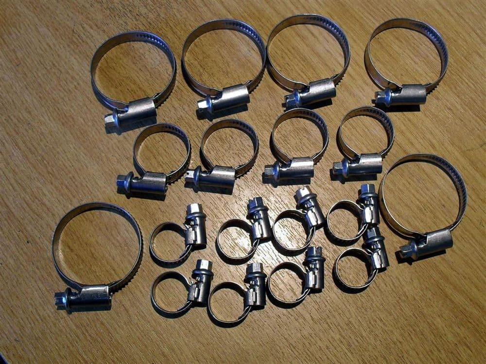 Hose clip set kit for all cooling hoses Mazda MX-5 mk1 18 hose clips